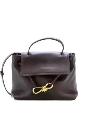Bottega Veneta Ciao Ciao Top Handle Bag Leather With Intrecciato Detail Small Satchel - Brown