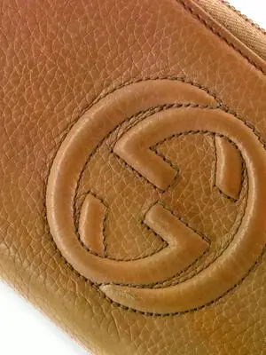 Gucci Soho Zip Around Wallet Leather Small Wallets