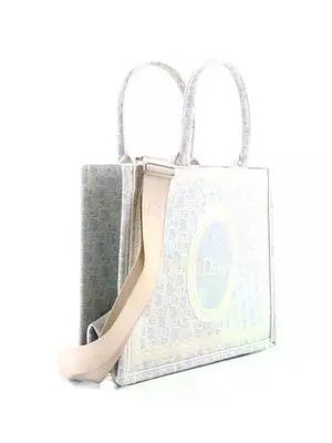 Dior Book Oblique Canvas With Lace Medium Tote Bag