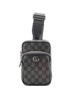 Gucci Ophidia Sling Bag Gg Coated Canvas Mini Crossbody Bag - Grey