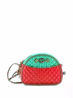 Gucci Trapuntata Camera Quilted Laminated Leather Mini Shoulder Bag