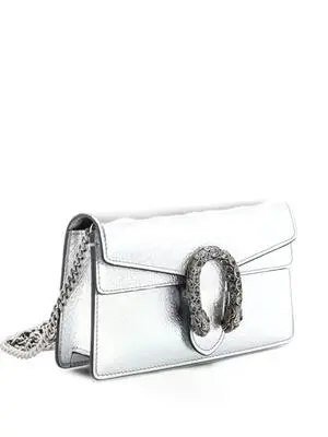 Gucci Dionysus Bag Leather Mini Crossbody Bag - Silver