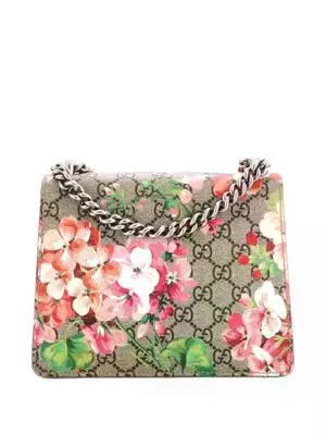 Gucci Dionysus Bag Blooms Print Gg Coated Canvas Mini Shoulder Bag