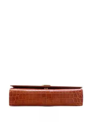 Saint Laurent Classic Monogram Crocodile Embossed Leather Medium Crossbody Bag