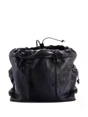 Gucci Tonal Gg Drawstring Leather Tote Bag