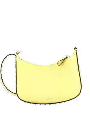 Valentino Garavani Rockstud Zip Leather Mini Hobo Bag - Yellow