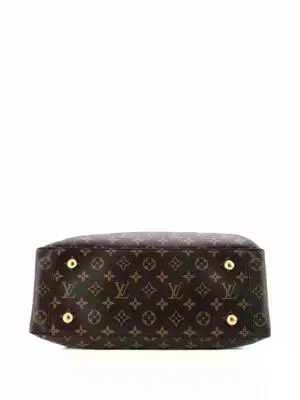 LOUIS VUITTON Flower Monogram Canvas With Leather Tote Bag
