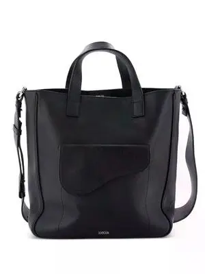Dior Saddle Leather Tall Tote Bag