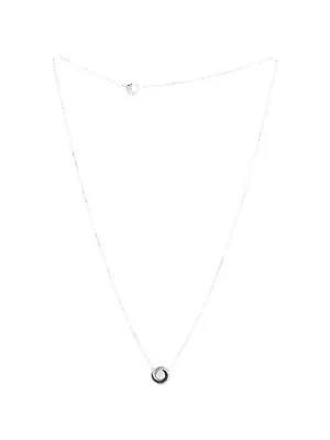 Cartier Trinity Diamond Pendant 18k White Gold With Diamonds And Ceramic Necklace - Silver