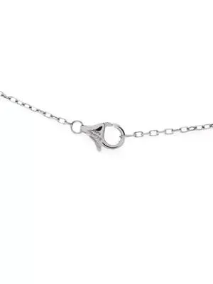 Cartier Trinity Diamond Pendant 18k White Gold With Diamonds And Ceramic Necklace