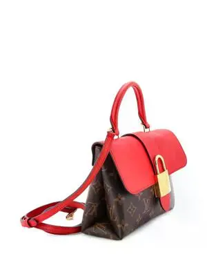 LOUIS VUITTON Locky Handbag Monogram Canvas With Leather Bb Satchel - Red