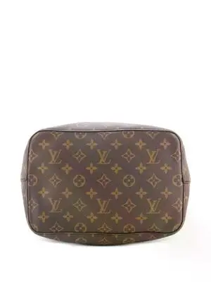 LOUIS VUITTON Neonoe Handbag Monogram Canvas With Leather Mm Bucket Bag - Black