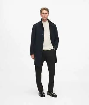 Karl Lagerfeld High-stand Collar Coat - Black
