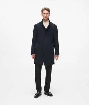 Karl Lagerfeld High-stand Collar Coat - Black