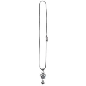 GEM KINGDOM Black / Silver Shield And Claw Necklace Black