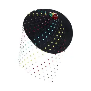 Victoria Grant Rainbow Veil - Black