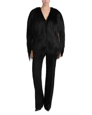 FRAME The Low Wool Pinstripe Trousers