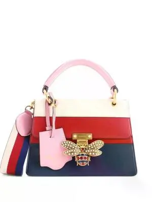 Gucci Queen Margaret Top Handle Bag Colorblock Leather Small Satchel - Multicolour