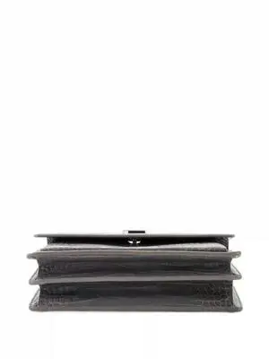 Saint Laurent Sunset Crocodile Embossed Leather Medium Crossbody Bag