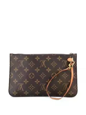 LOUIS VUITTON Neverfull Pochette Monogram Canvas Large Pouch - Brown