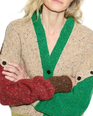 Max & Co. Fiabe Wool Detachable Sleeve Cardigan