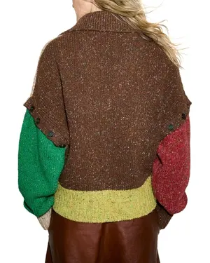 Max & Co. Fiabe Wool Detachable Sleeve Cardigan