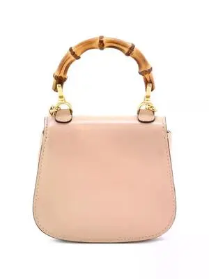 GUCCI Bamboo 1947 Top Handle Bag Leather Mini Shoulder Bag