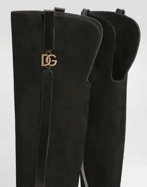 Dolce & Gabbana Suede Riding Boots