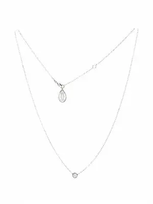 Cartier D'amour Pendant 18k White Gold With Diamond Small Necklace - Silver