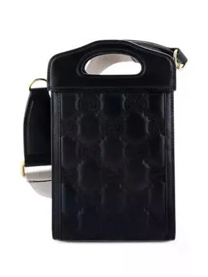 Gucci Top Handle Gg Matelasse Leather Mini Crossbody Bag