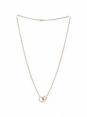 Cartier Love Interlocking 18k Rose Gold Necklace
