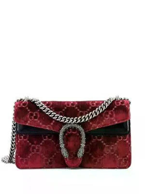 Gucci Dionysus Bag Gg Velvet Mini Shoulder Bag - Red