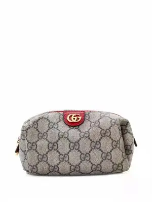 Gucci Ophidia Cosmetic Gg Coated Canvas Small Pouch - Brown