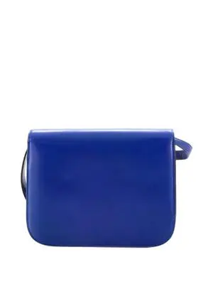 Celine Classic Box Bag Smooth Leather Medium Crossbody Bag - Blue