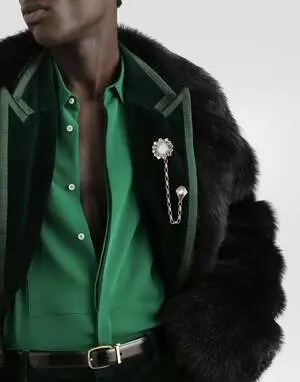 Dolce & Gabbana Watch Brooch With Rhinestones