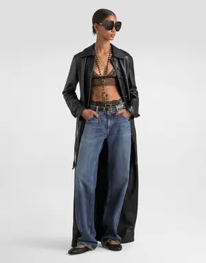 Dolce & Gabbana Single-breasted Leather Coat