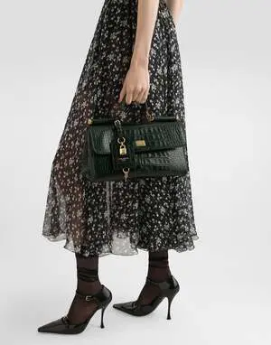 Dolce & Gabbana Medium My Sicily Alligator Handbag