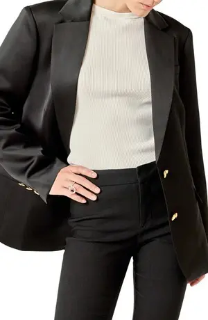 English Factory Heart Detailed Satin Blazer