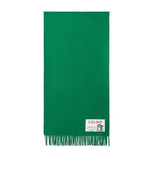 Celine Cashmere Wool Scarf - Vert