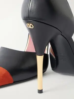 Valentino Garavani D'orsay Sinead Pumps In Goatskin And Suede 105mm
