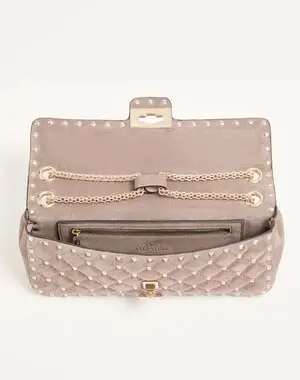 Valentino Garavani Rockstud Spike Medium Suede Shoulder Bag