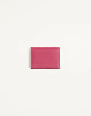 Valentino Garavani Vlogo Signature Grainy Calfskin Wallet
