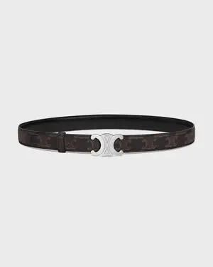 Celine Triomphe Buckle And Reversible Belt