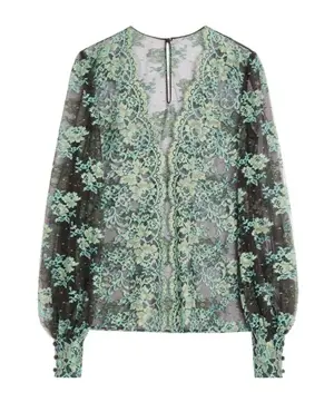 Valentino Garavani Lace Top - Gray
