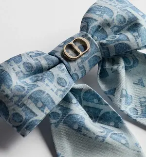Dior Infini Denim Large Twist Bow