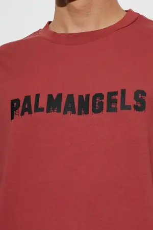 Palm Angels Logo Print T-shirt - Red