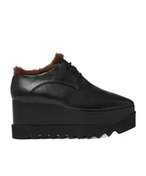 Stella McCartney Elyse Faux-fur Lace-up Shoes