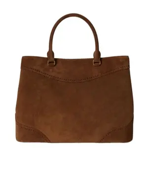 Ralph Lauren Large Marcy Suede Tote Bag
