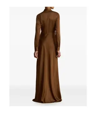 Ralph Lauren Ruffled Button-front Maxi Gown