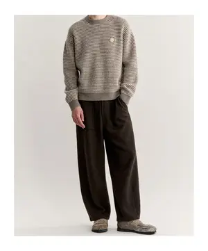Maison Kitsuné Fox-head Waffle-knit Sweater